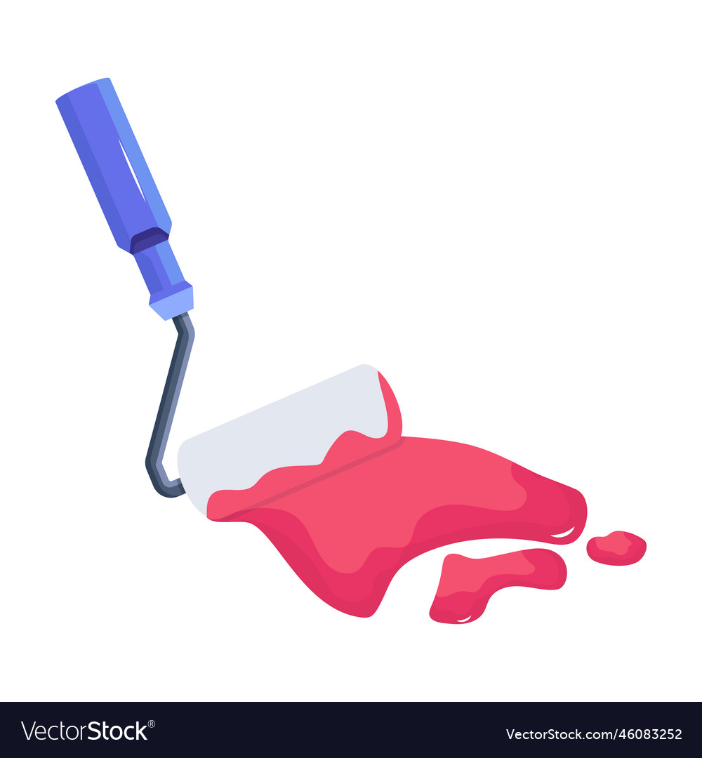 Paint roller Royalty Free Vector Image - VectorStock