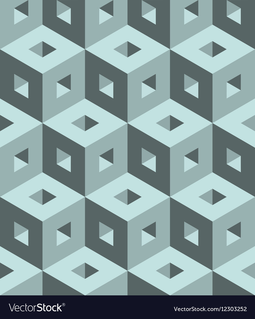 Seamless 3d pattern Royalty Free Vector Image - VectorStock