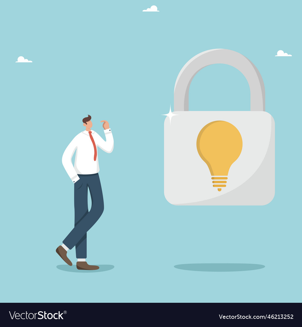 Solving a complex problem with creative thinking Vector Image