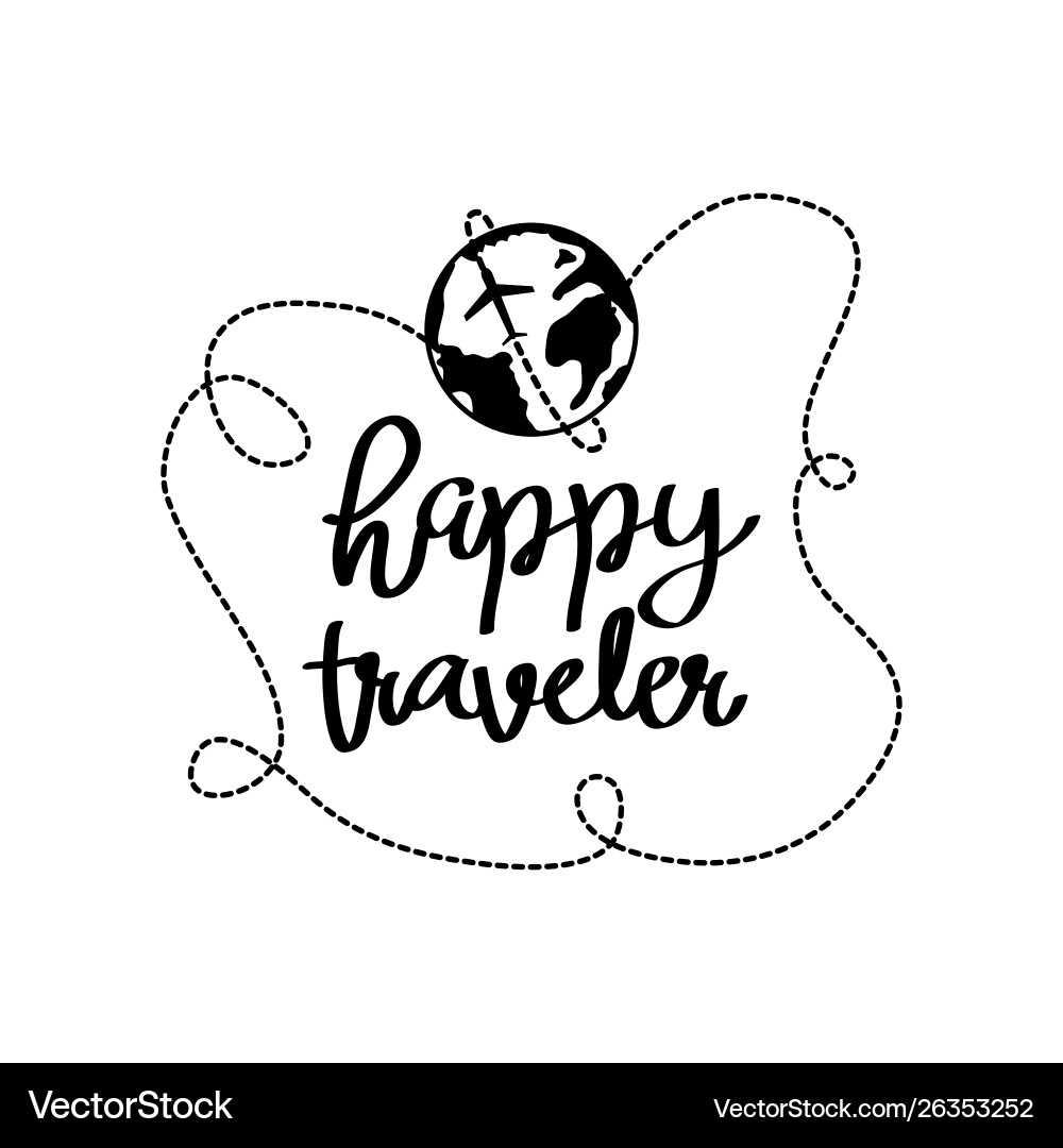 Travel adventure calligraphy messsage font Vector Image