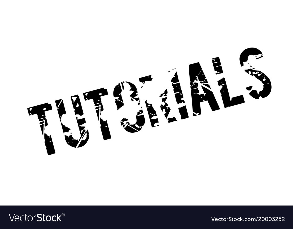 Tutorials rubber stamp Royalty Free Vector Image
