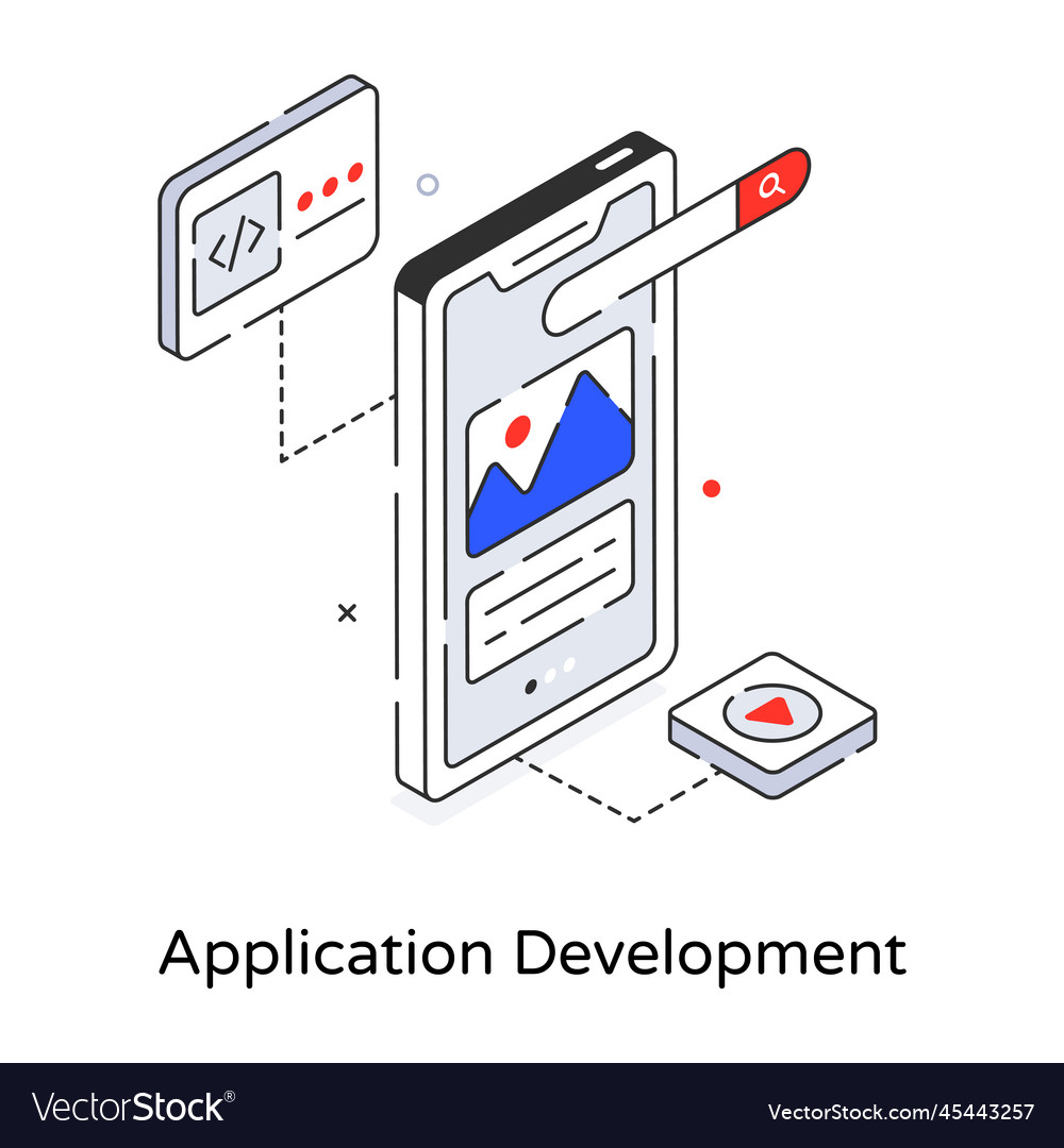 Application development Royalty Free Vector Image