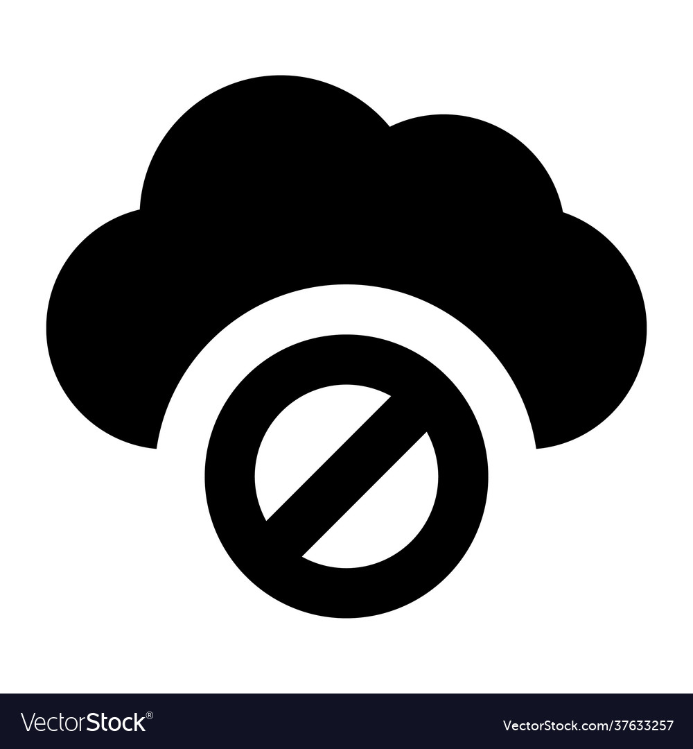 Block cloud Royalty Free Vector Image - VectorStock