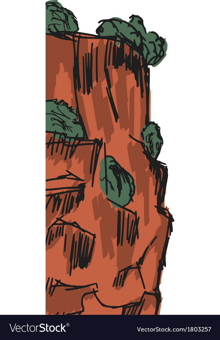 Cliff Royalty Free Vector Image - VectorStock