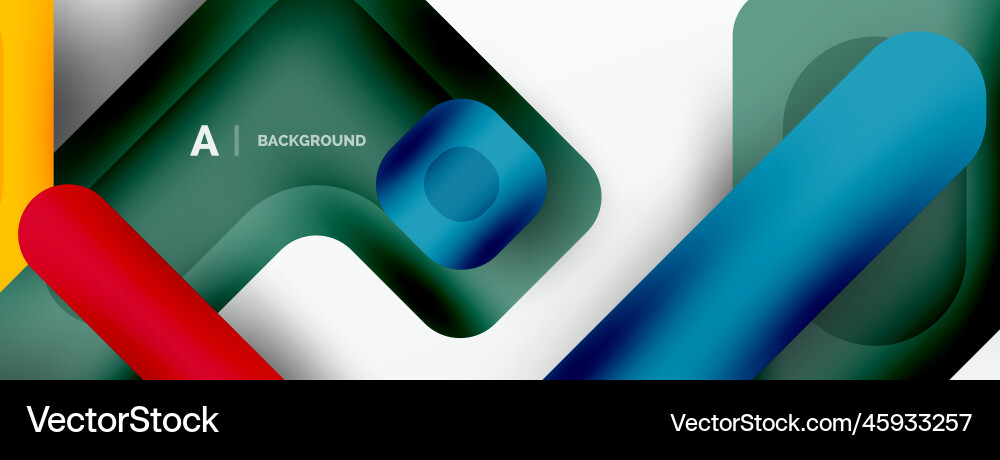 Colorful geometric shapes lines squares Royalty Free Vector