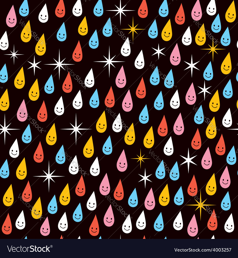Cute rain pattern Royalty Free Vector Image - VectorStock