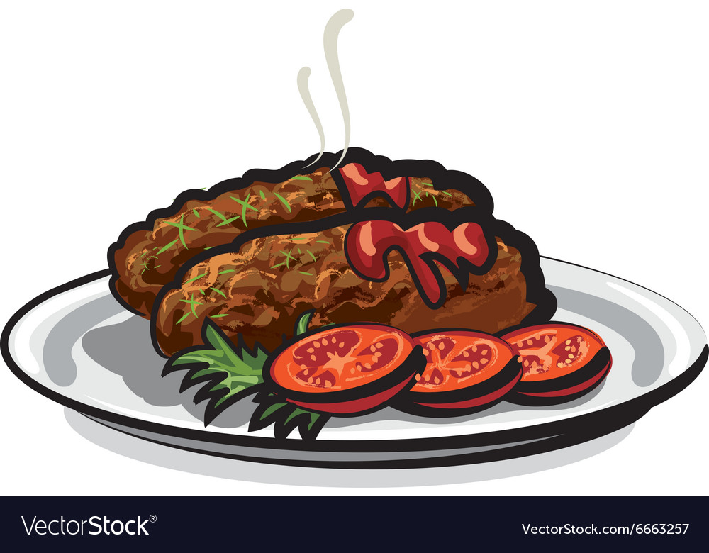 Cutlets Royalty Free Vector Image - VectorStock