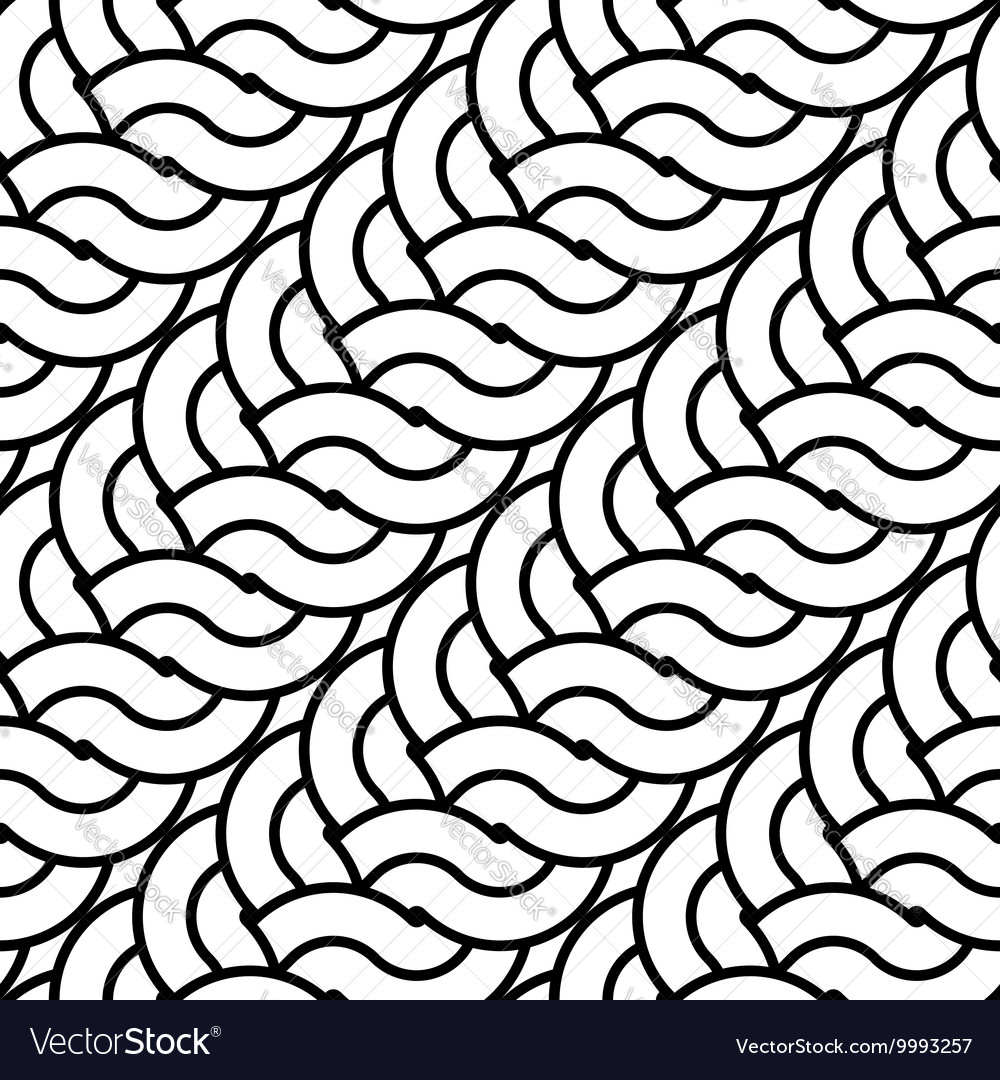 Design seamless monochrome interlaced pattern Vector Image