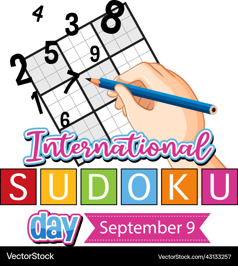 International sudoku day september 9 Royalty Free Vector