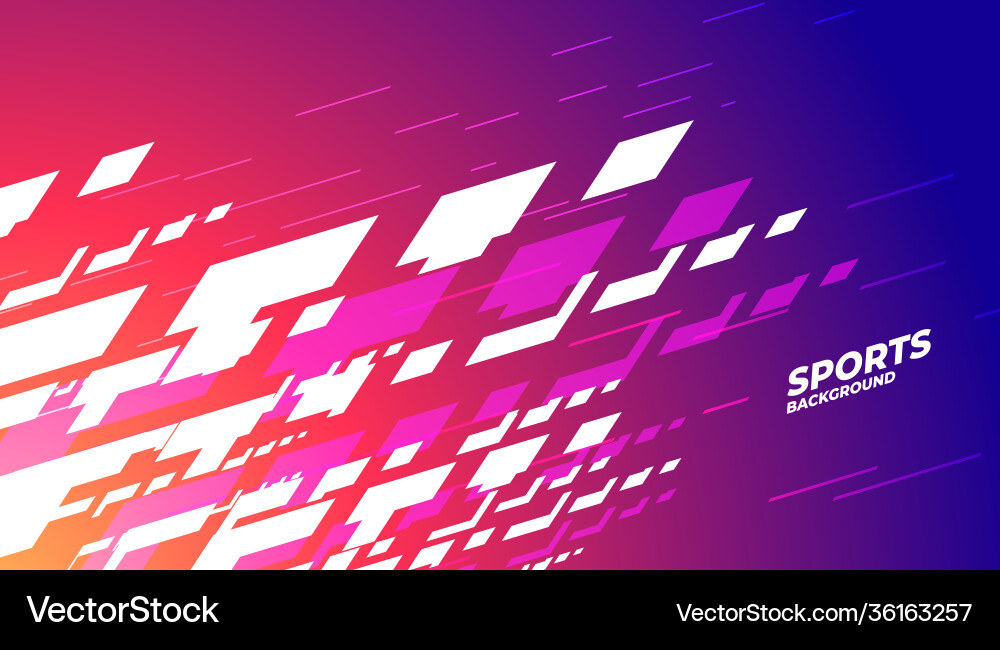 Layout design with dynamic shapes for sports Vector Image