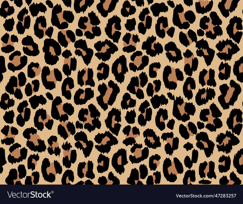 Leopard spots wild cat fur pattern Royalty Free Vector Image