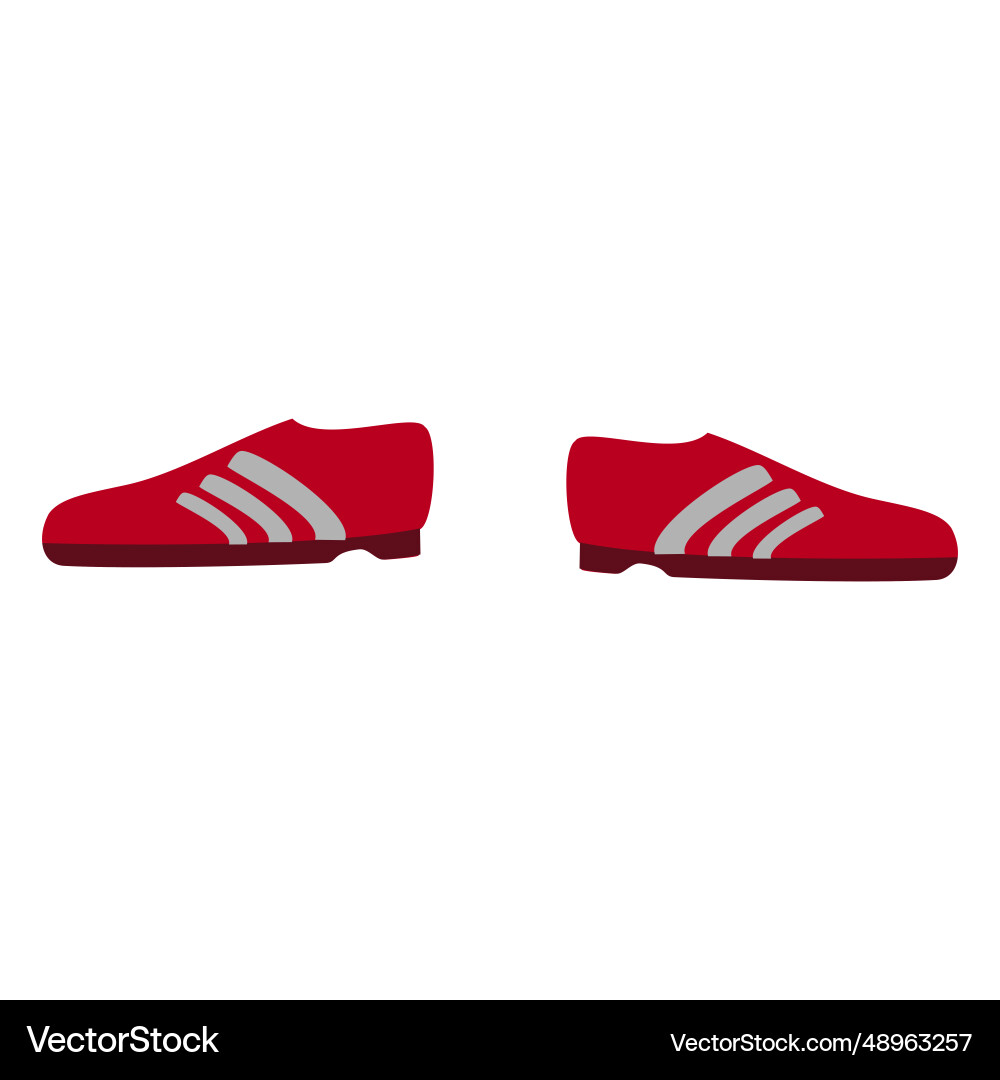 Red sport shoe cartoon Royalty Free Vector Image