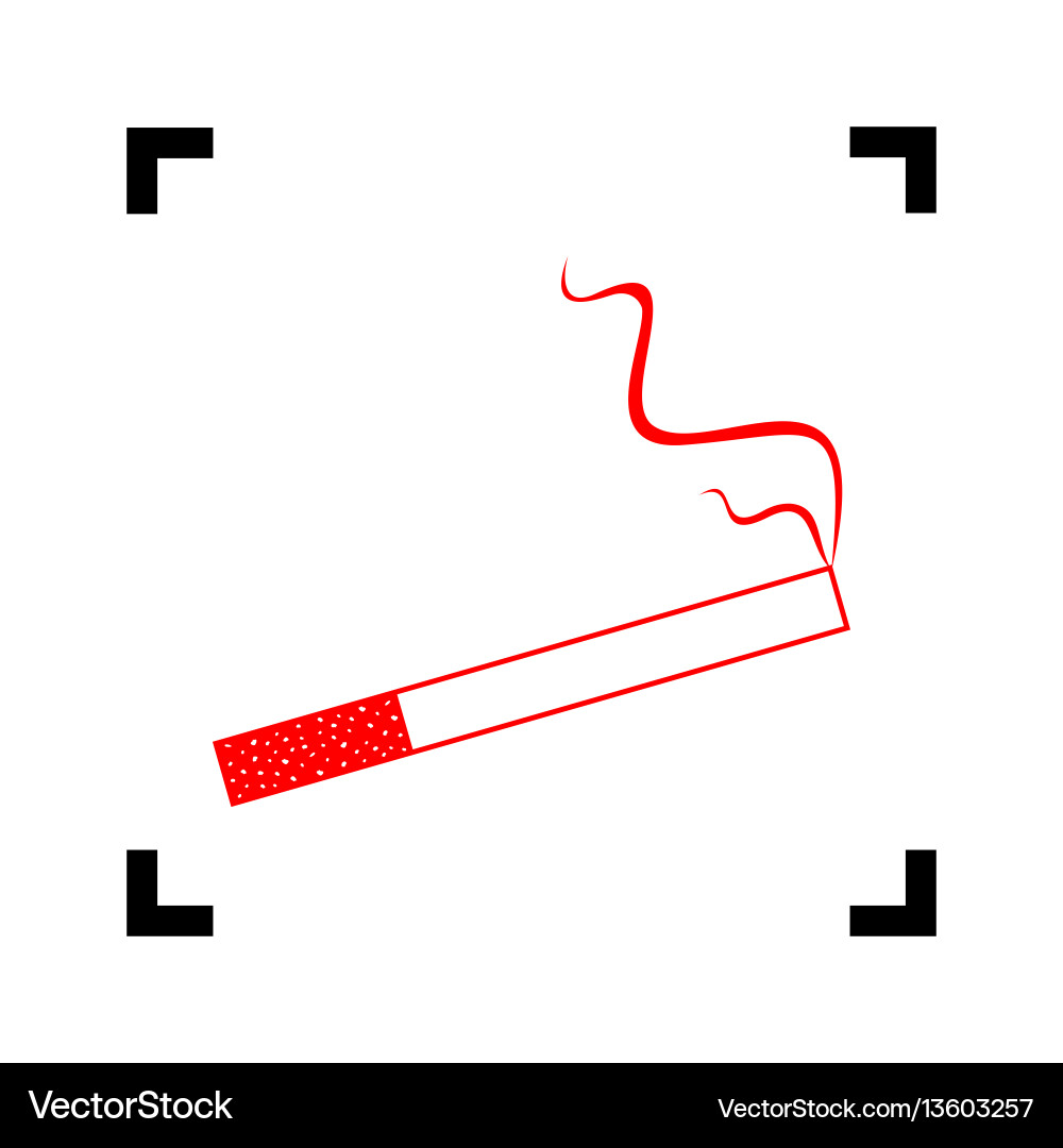 Smoke icon great for any use red icon Royalty Free Vector