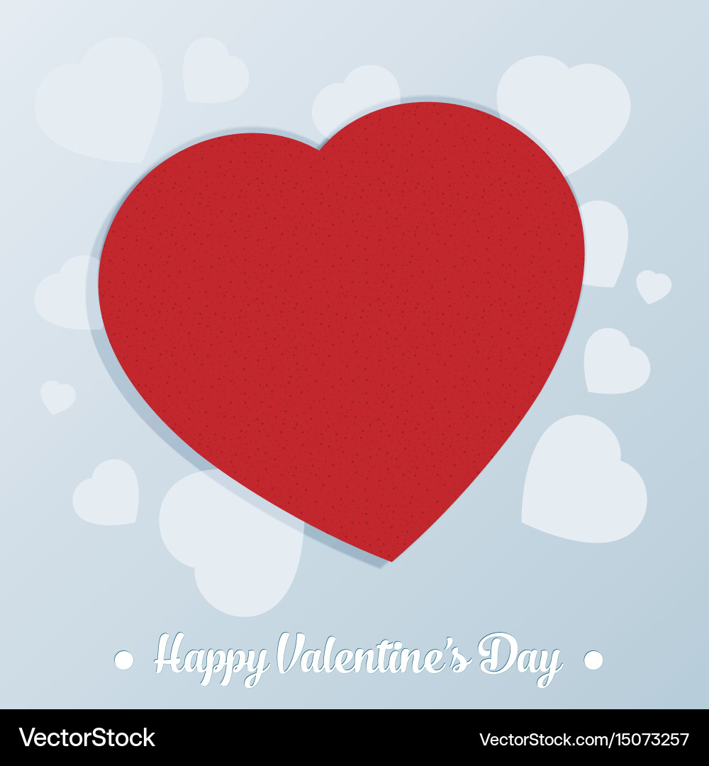 Valentines day card with heart Royalty Free Vector Image