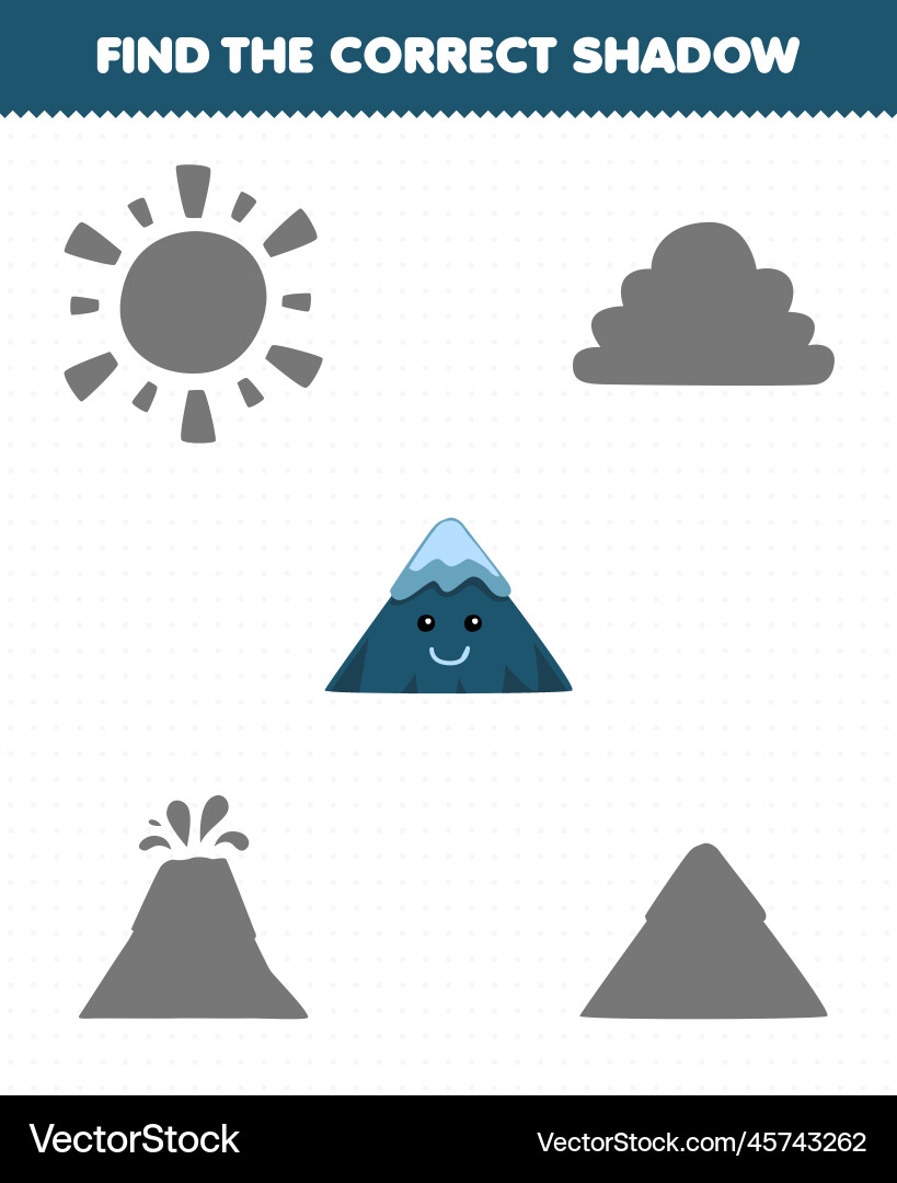 Education game for children find the correct Vector Image