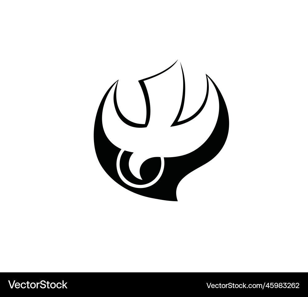 Holy spirit fire fire art icon Royalty Free Vector Image