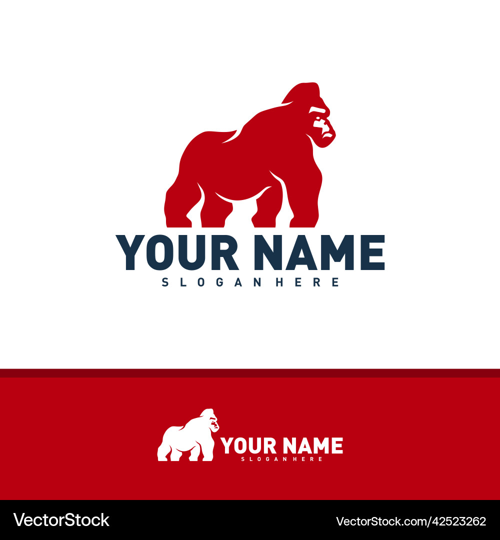 King kong logo design creative kong logo Vector Image