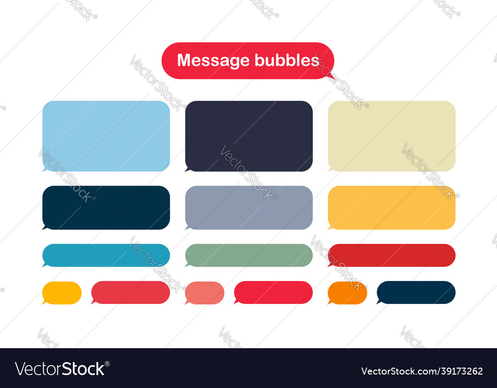 Message bubbles design template for messenger chat