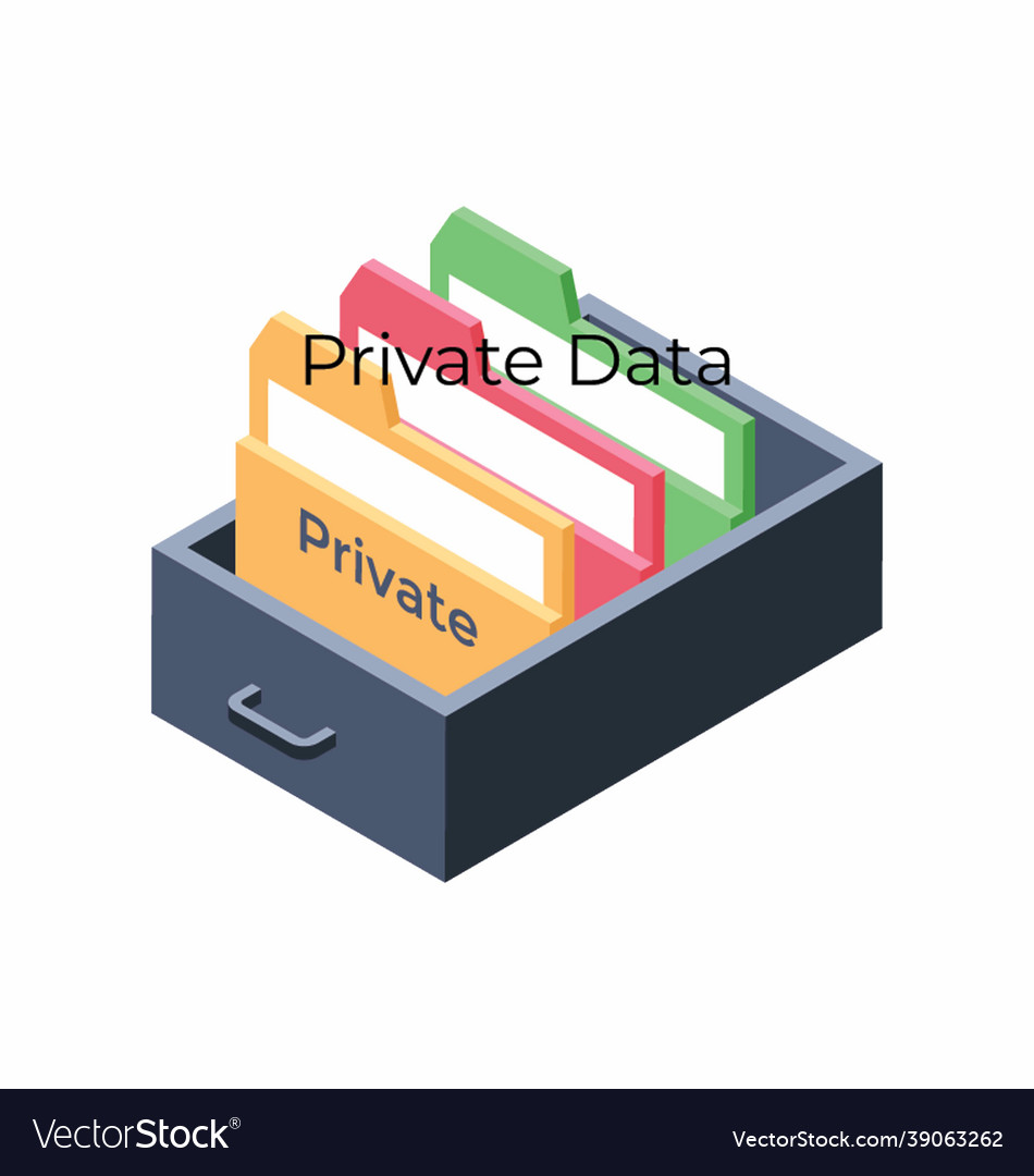 Private data Royalty Free Vector Image - VectorStock