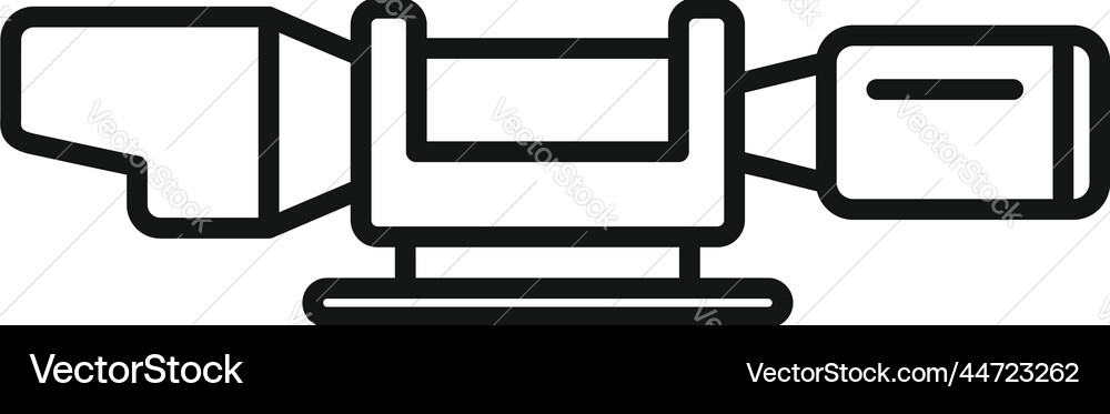 Scope sight icon outline rifle gun Royalty Free Vector Image