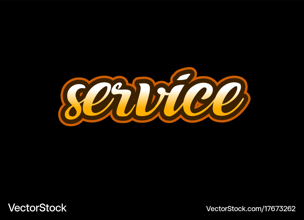 Service word text banner postcard logo icon Vector Image