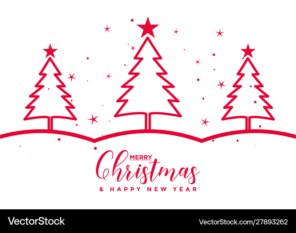 Tree christmas and happy new year Royalty Free Vector Image
