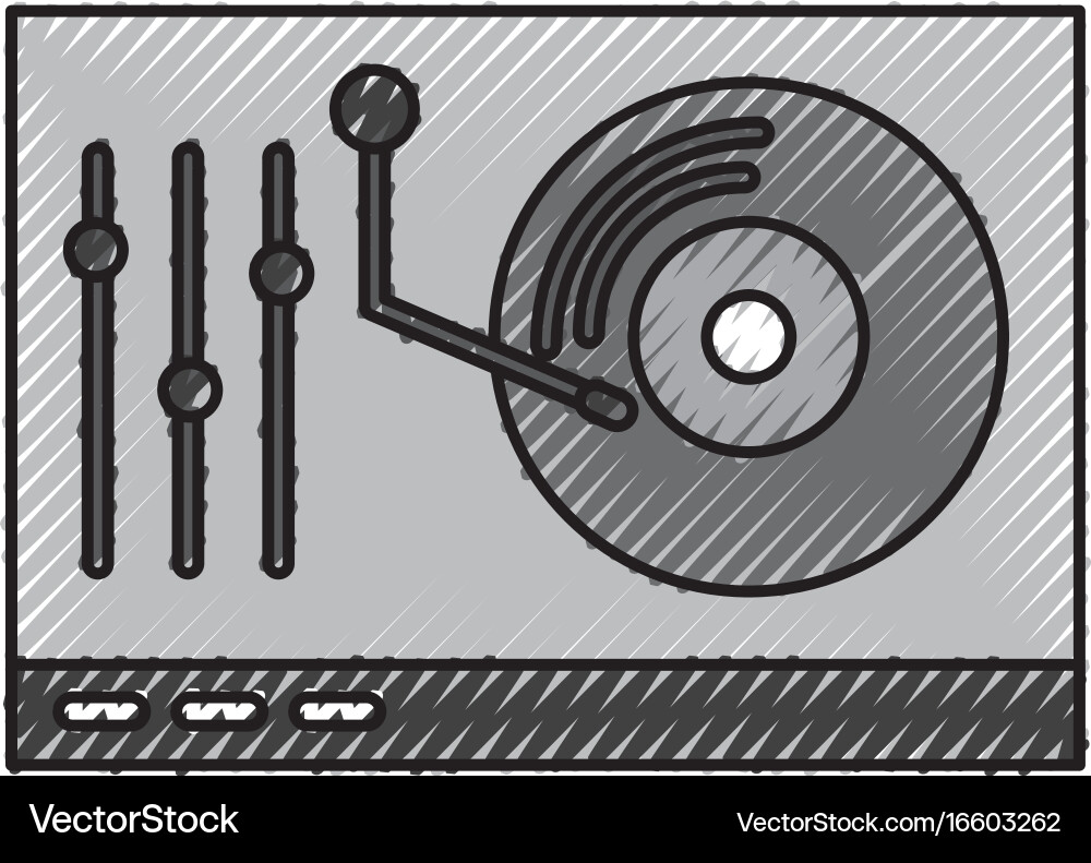 Vinyl player console icon Royalty Free Vector Image