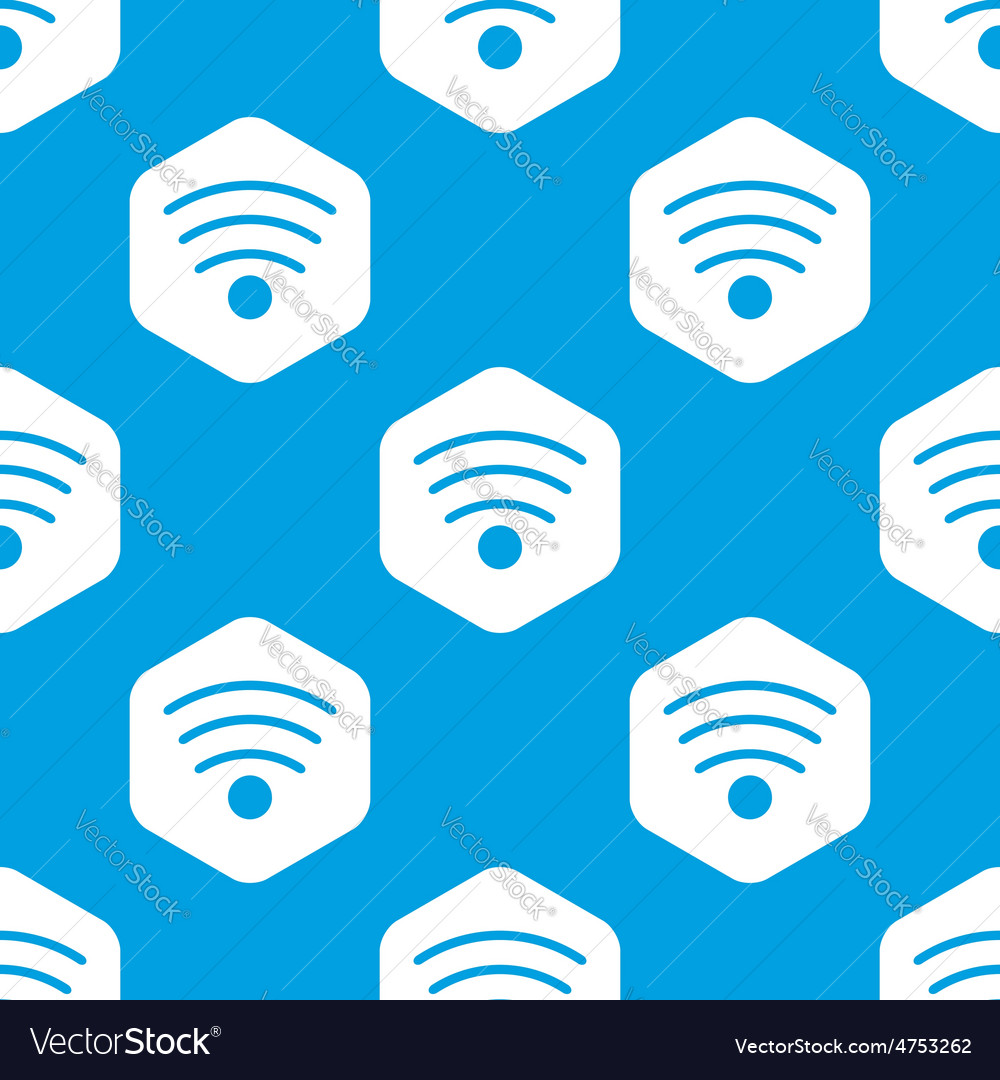 Wi-fi hexagon pattern Royalty Free Vector Image