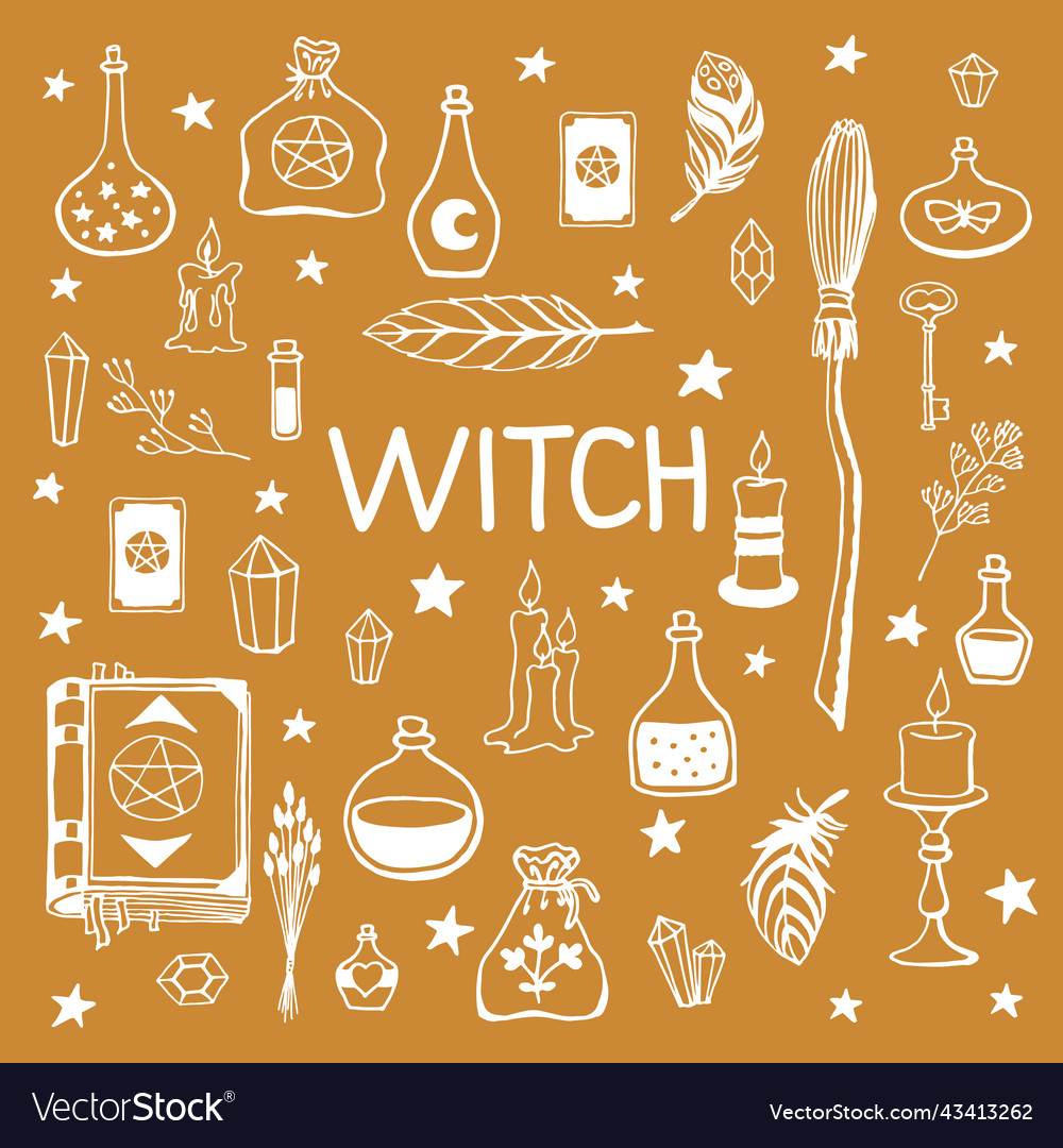 Witchcraft magic background for witches Royalty Free Vector