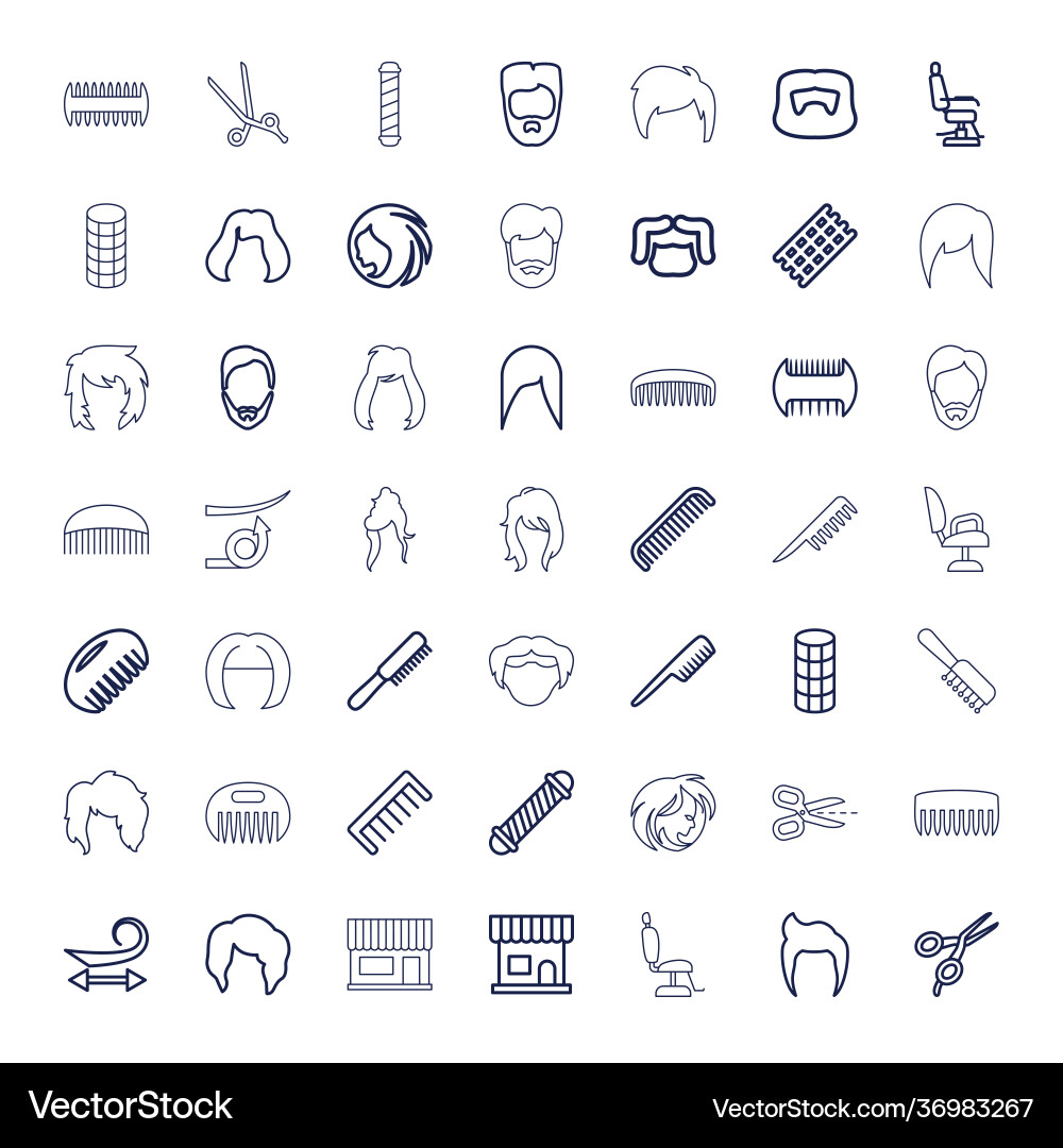 49 haircut icons Royalty Free Vector Image - VectorStock