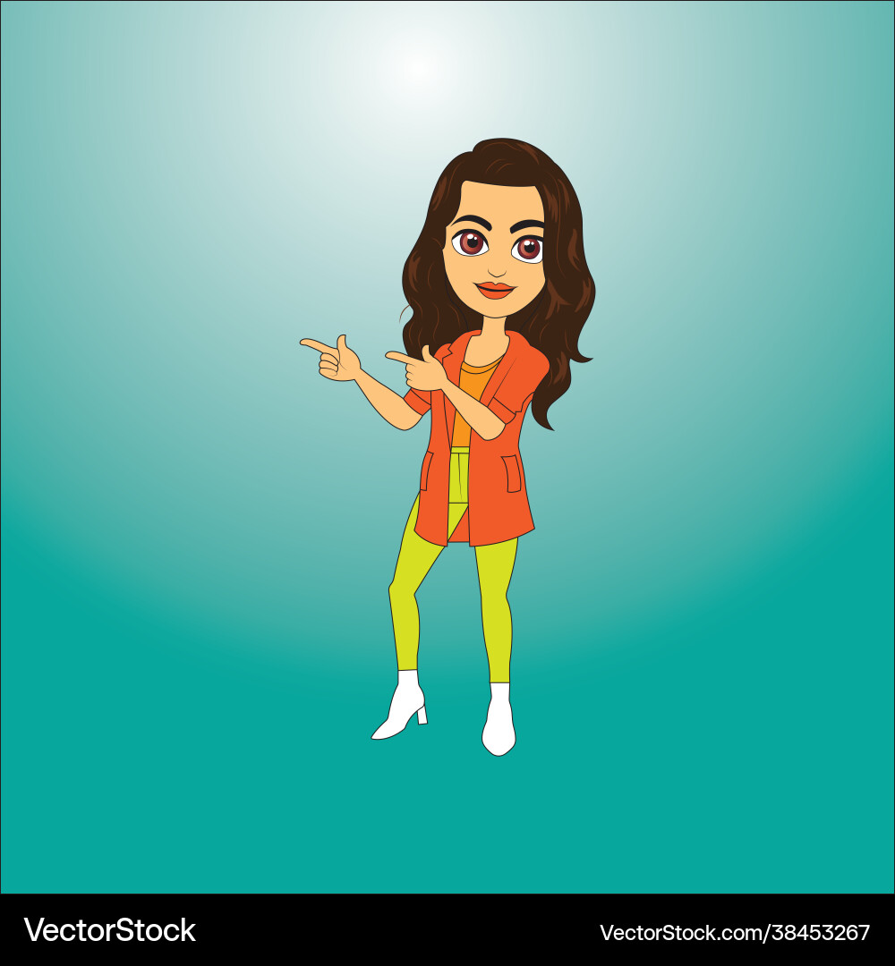 Avatar cartoon character digital art Royalty Free Vector