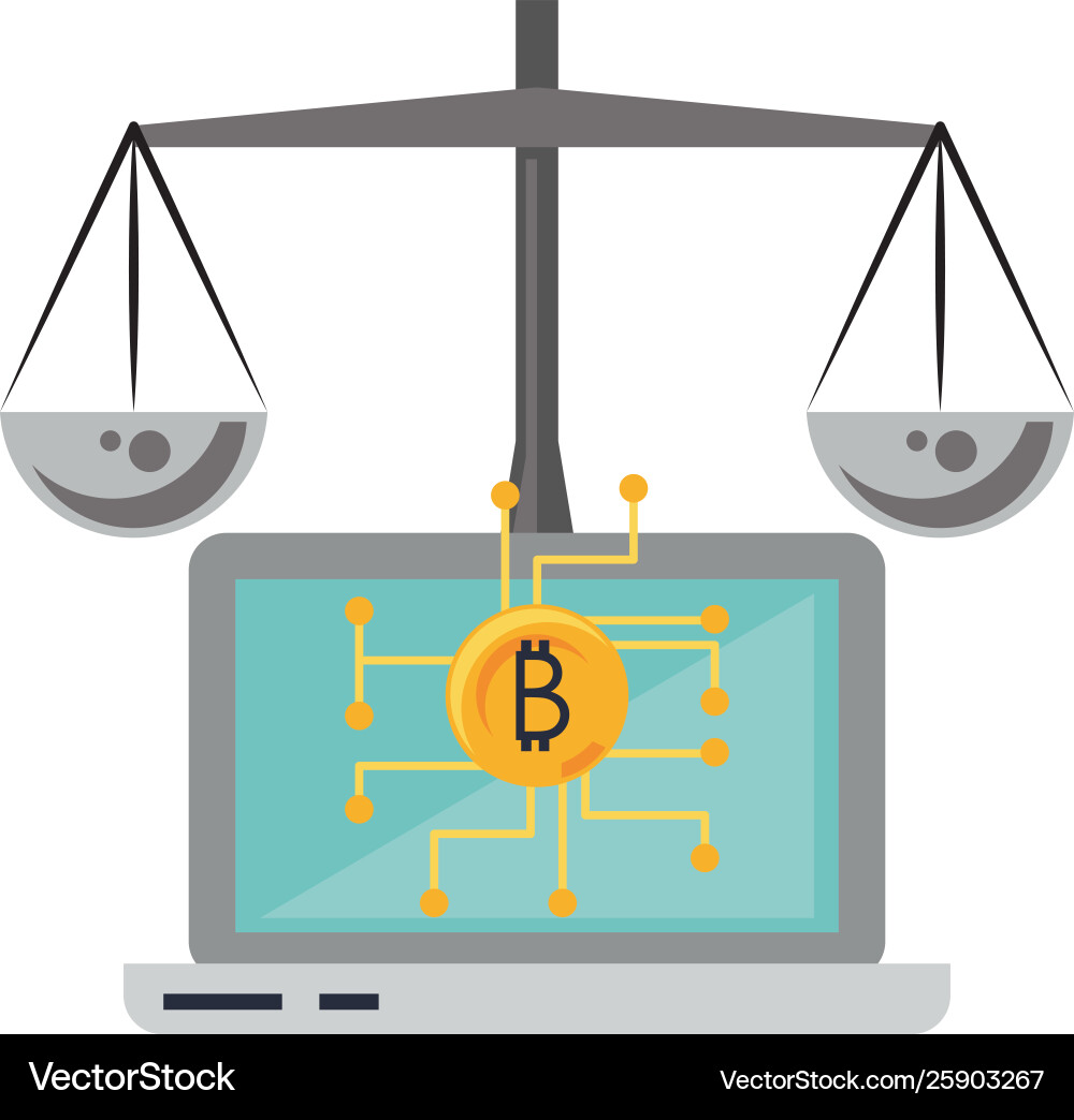 Bitcoin cryptocurrency digital money symbols Vector Image
