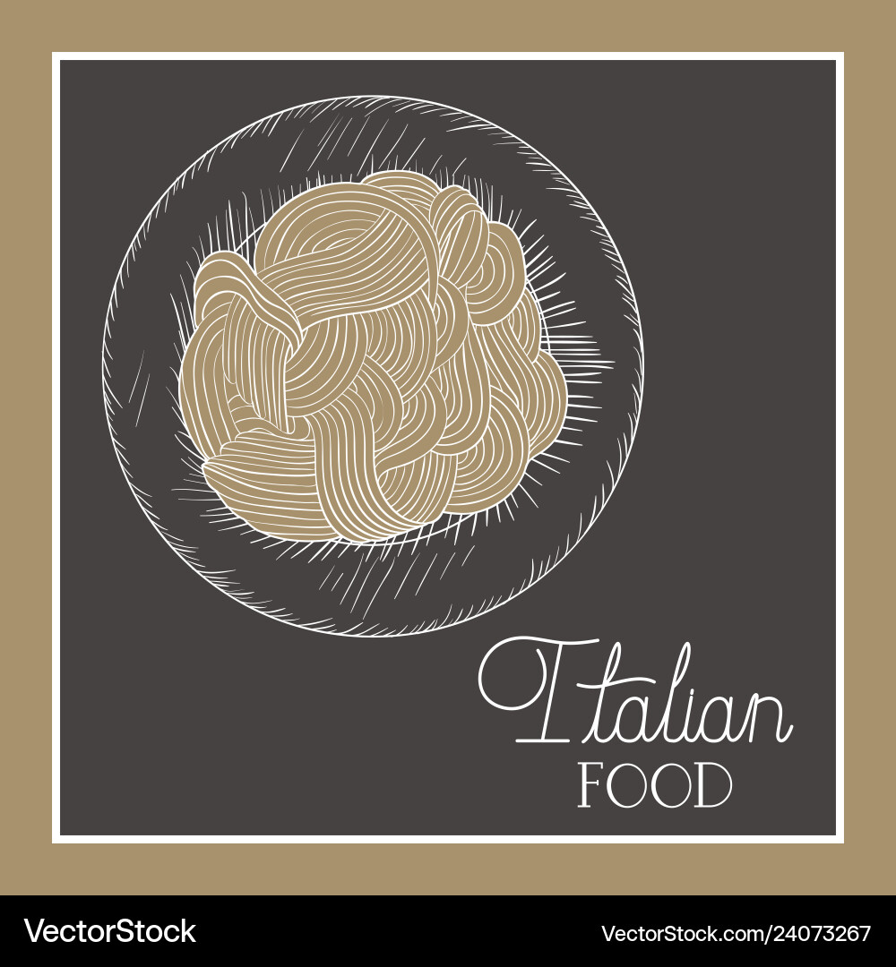 Delicious pasta italian isolated icon Royalty Free Vector