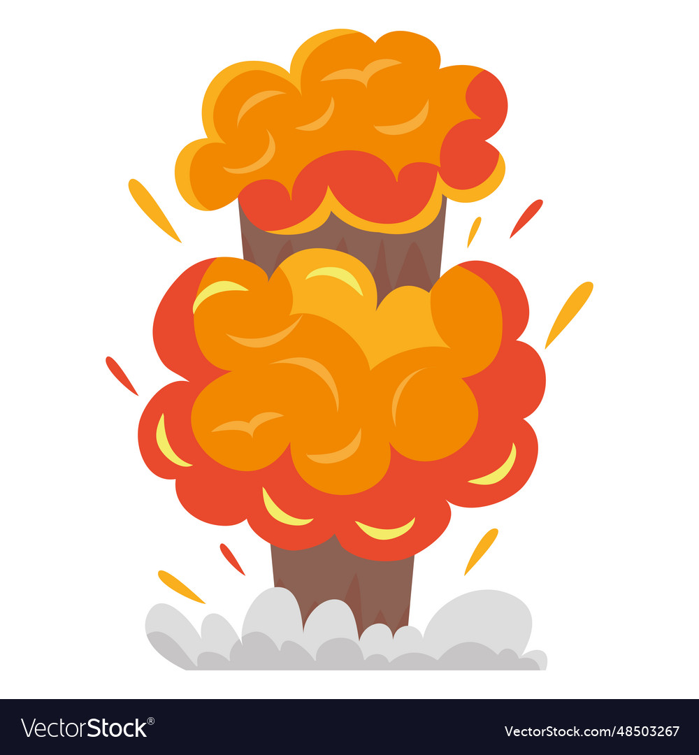 Explosion effect smoke icon Royalty Free Vector Image