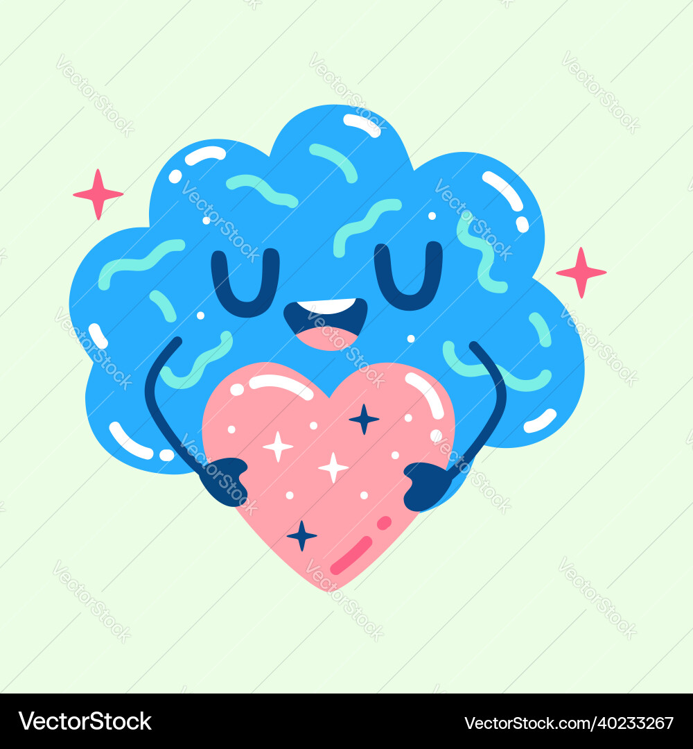Mental health sticker design Royalty Free Vector Image