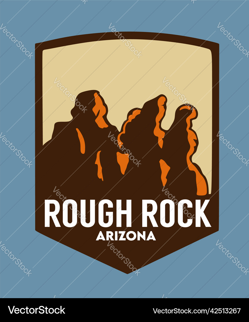 Rough rock arizona on a brown mountain Royalty Free Vector