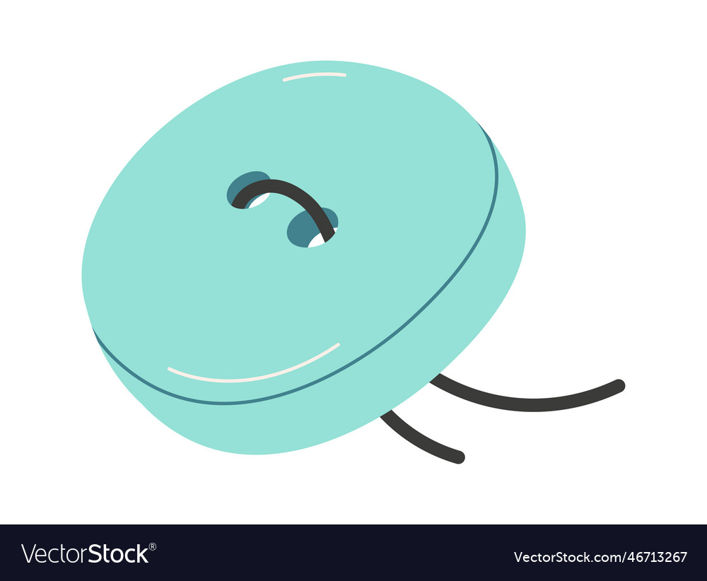 Round button with thread Royalty Free Vector Image