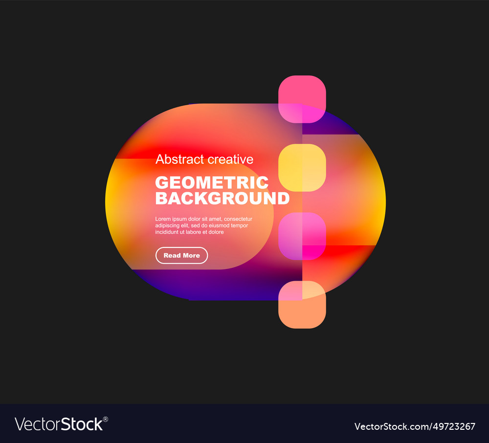 Round triangle and square composition Royalty Free Vector