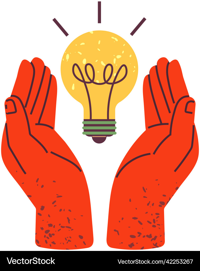 Symbol of new idea creative project line art Vector Image