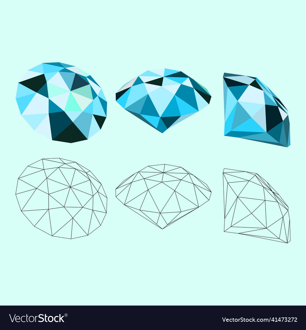 3d Diamond Shape Vector