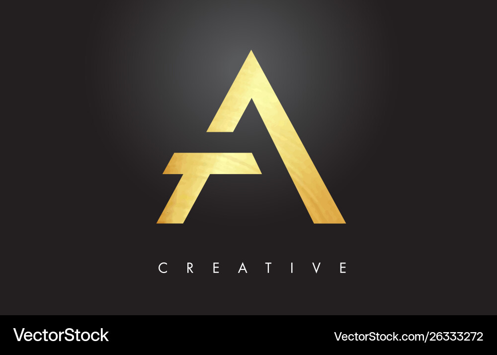 A golden letter monogram design logo gold Vector Image