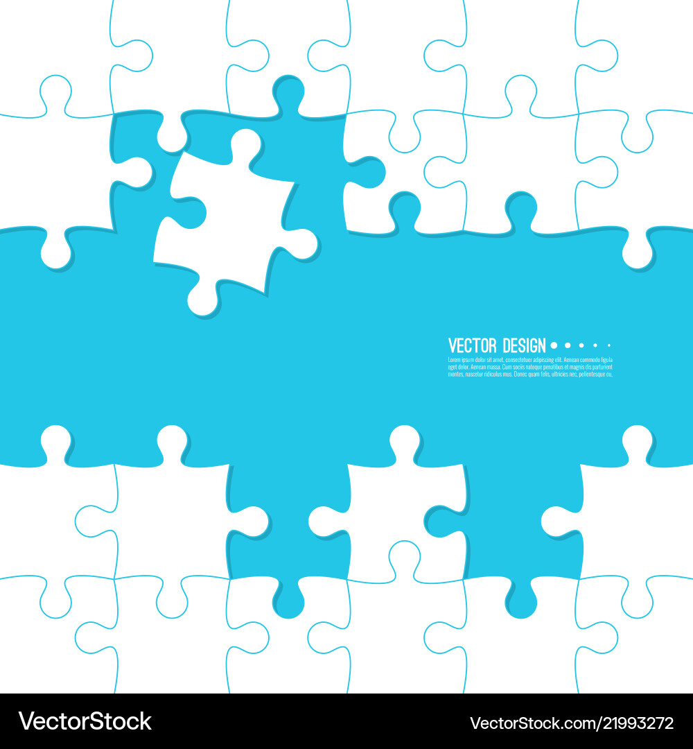 Abstract color background made of jigsaw Vector Image