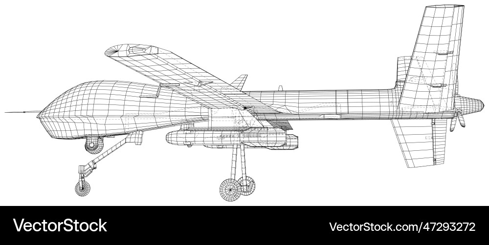Aircraft unmanned predator military drone Vector Image