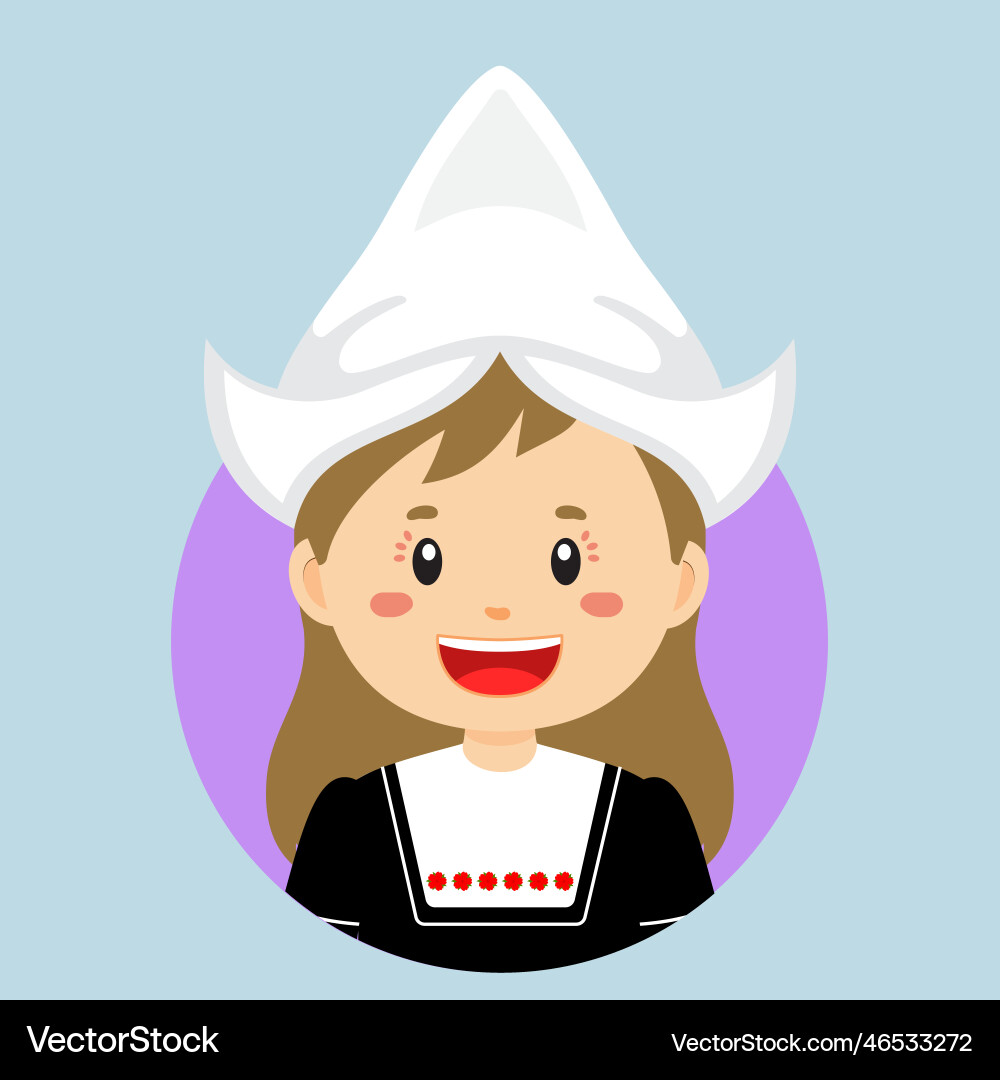 Avatar of a netherland character Royalty Free Vector Image