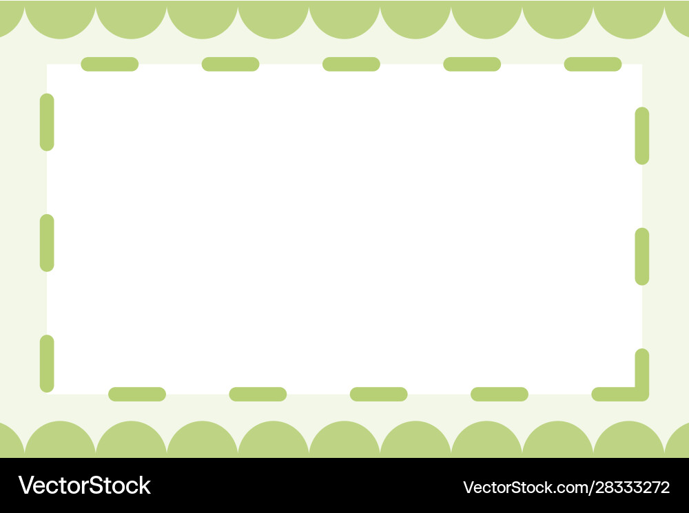 Background template with green dash line Vector Image
