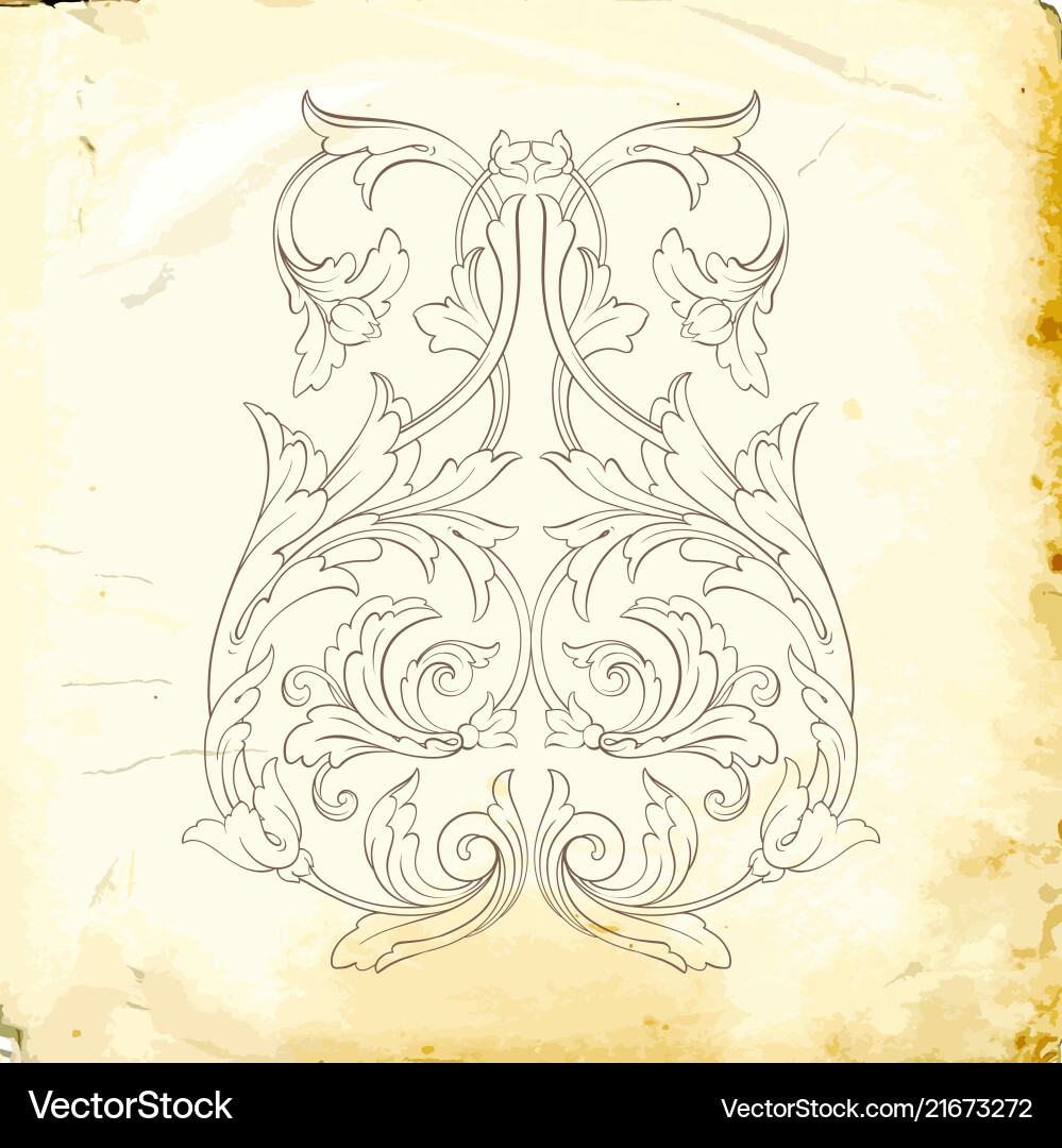 Baroque of vintage elements for design Royalty Free Vector