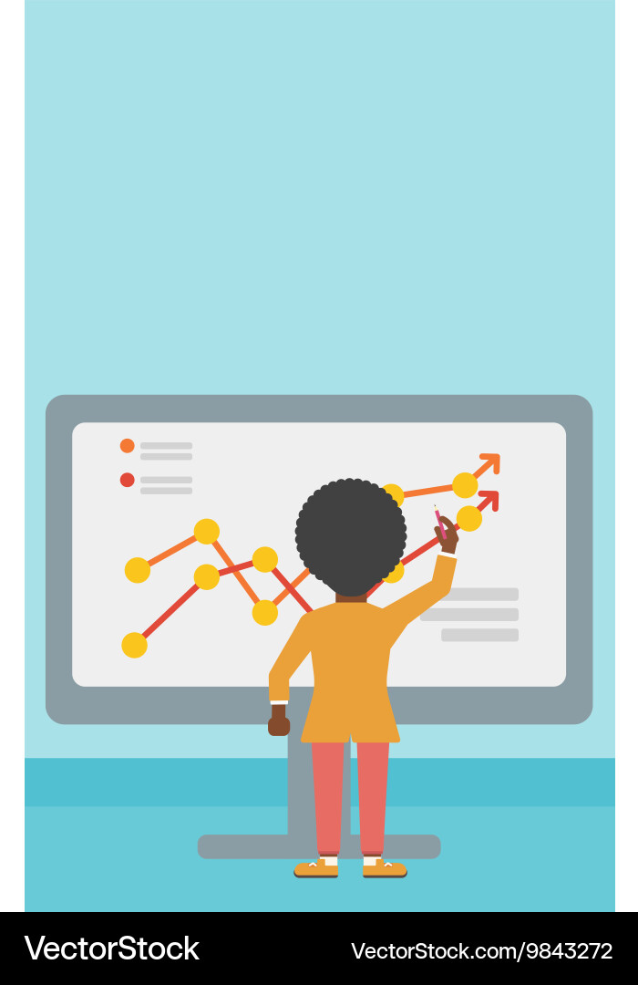 Business woman presenting report Royalty Free Vector Image