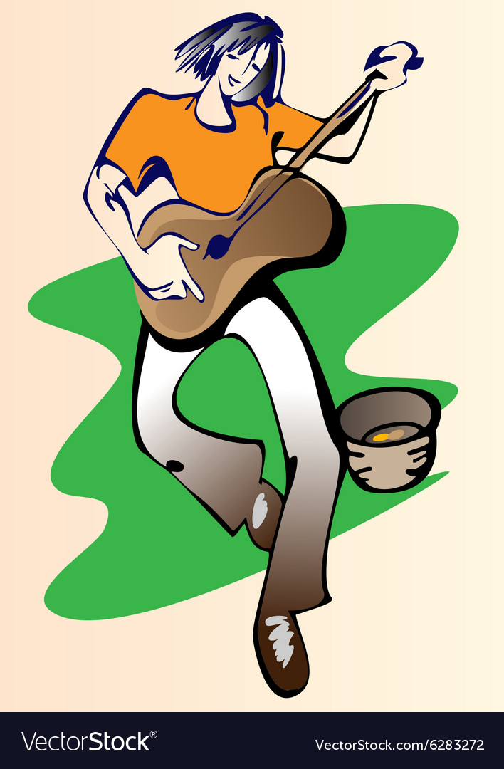 Busker Royalty Free Vector Image - VectorStock