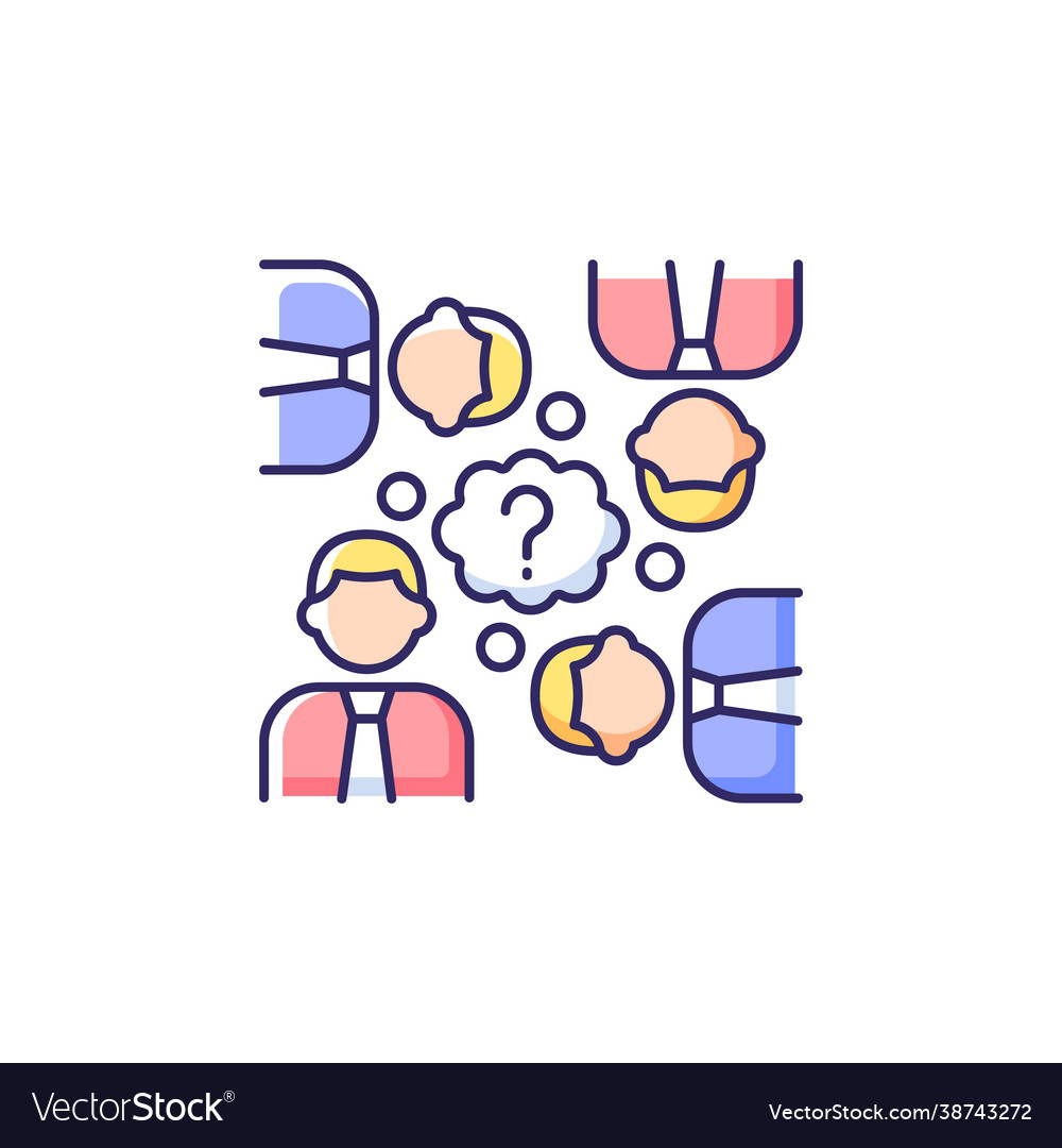 Collective thinking rgb color icon Royalty Free Vector Image Collective thinking rgb color icon Royalty Free Vector Image