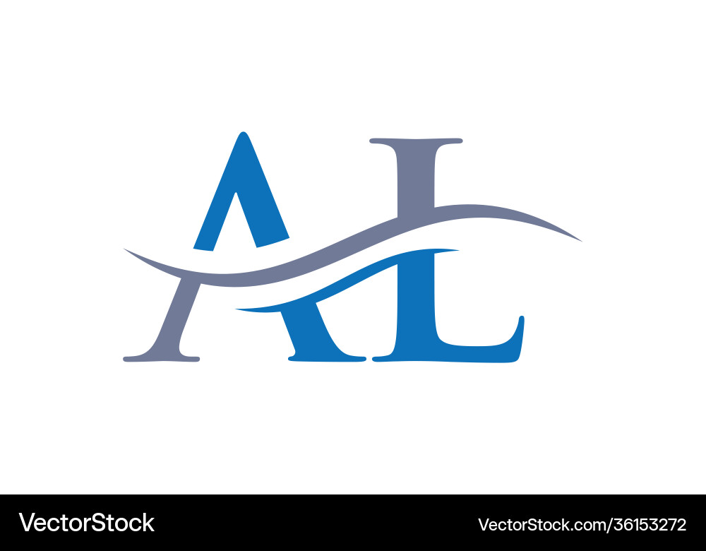 Creative al letter with luxury concept modern al Vector Image